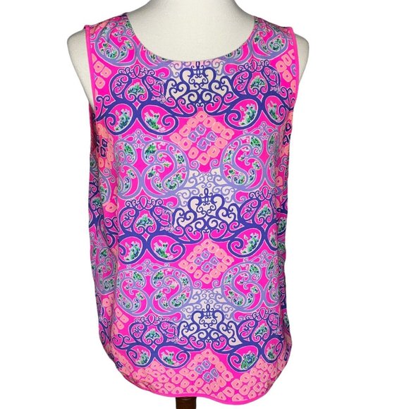 Lilly Pulitzer | Tops | Lilly Pulitzer Behind The Gates Iona Silk Shell ...